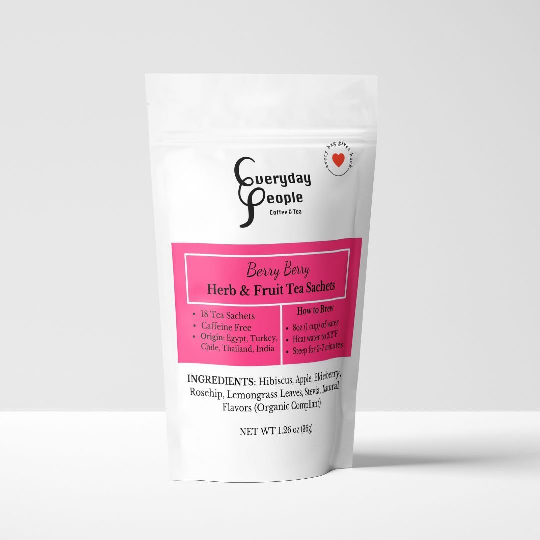 Berry Berry 18 Compostable Herb & Fruit Tea Sachets – Everyday People ...
